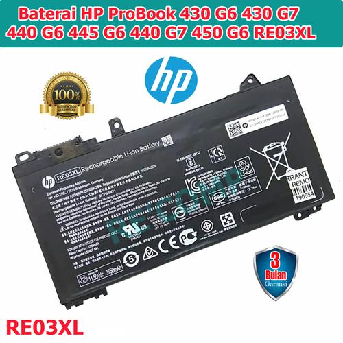 Jual Baterai HP ProBook 430 G6 430 G7 440 G6 445 G6 440 G7 450 G6 ...