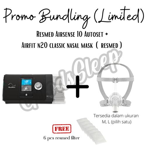 Jual RESMED AIRSENSE 10/FOR HER + AIRFIT N20 CLASSIC - BUNDLE PACKAGE ...