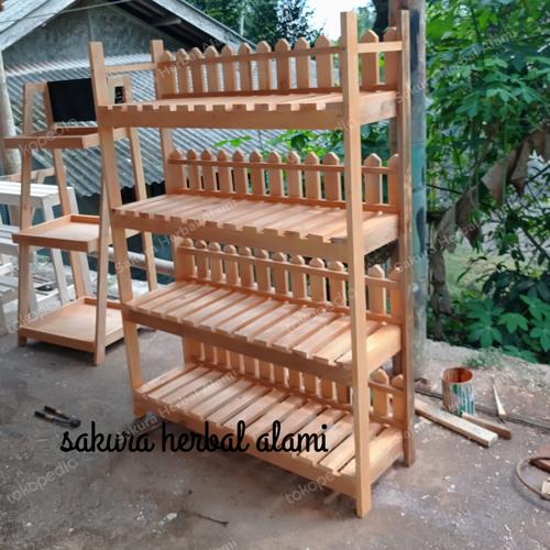 Promo Rak tanaman 4 susun serba guna sudah jadi dan sudah divernish ...