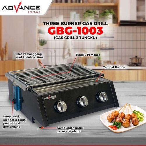 Jual KOMPOR GRILL PEMANGGANG SOSIS 3 TUNGKU ADVANCE GBG 1003 GBG1003 ...