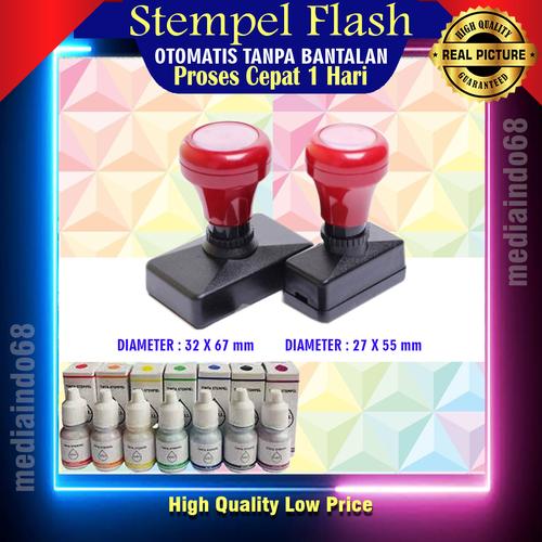 Jual STEMPEL FLASH OTOMATIS TANPA BANTALAN-PRAKTIS SIAP PAKAI - 32x67 ...