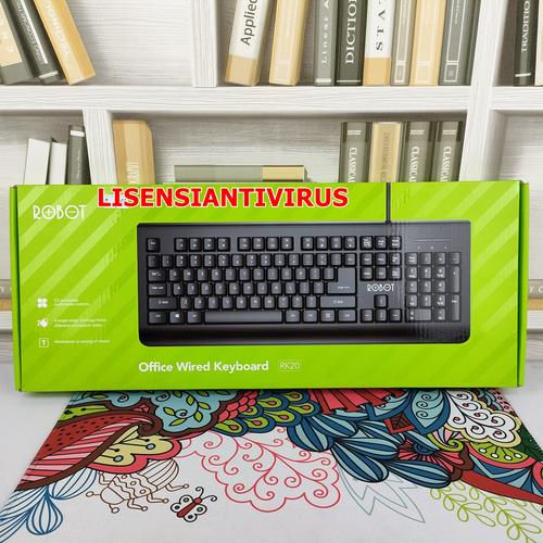 Jual Keyboard Robot RK20 Keyboard Mini Office Wired Keyboard USB Full ...