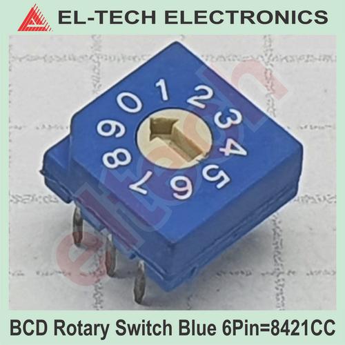 Jual 10 Position Way Posisi BCD Rotary DIP Switch Top Adjust Blue ...