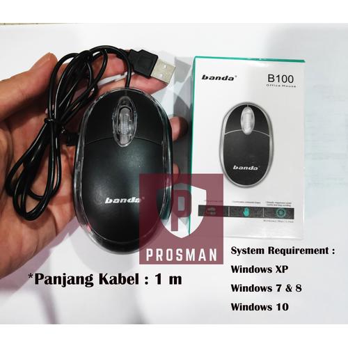 Jual Mouse USB Banda B100 | mouse kabel murah standart kantor - Kab ...
