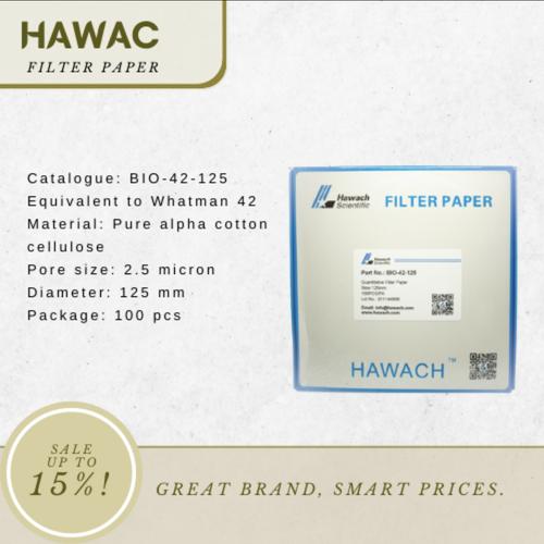 Jual Kertas Saring | Filter Paper No 42 HAWACH - 125 mm - Kota Depok ...