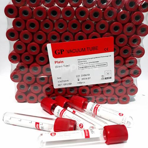 Jual Vacuum tube plain 3ml vaculab plain 3ml tabung sample darah 3ml ...