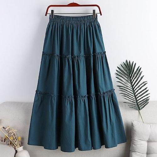 Jual Rok Bawahan Wanita Muslim Panjang Terbaru Kekinian Pinggang Karet ...