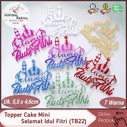 Jual Topper Cake Mini Selamat Idul Fitri (TB22) / Toppers Lebaran Idul ...