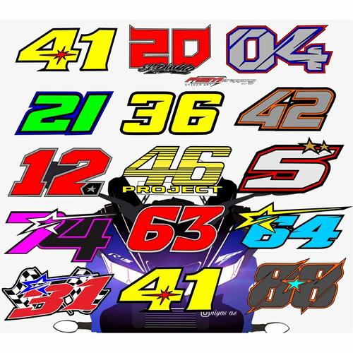Jual sticker motor nomor MotoGP start balap untuk windshild - Kota ...