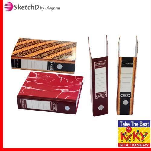 Promo Ordner Folio Gloss 401 Kiky (Hitam, Merah, Biru, Batik) - Marmer ...
