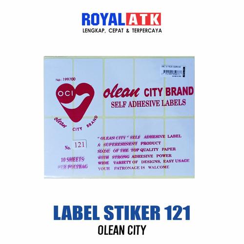 Jual Label Stiker 121 Olean City - Kota Malang - Royal ATK Malang ...