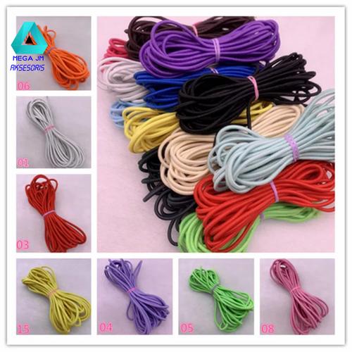 Jual [1 Meter ] Tali Elastis 2.5mm Sengkelit Tali Karet String Strap ...