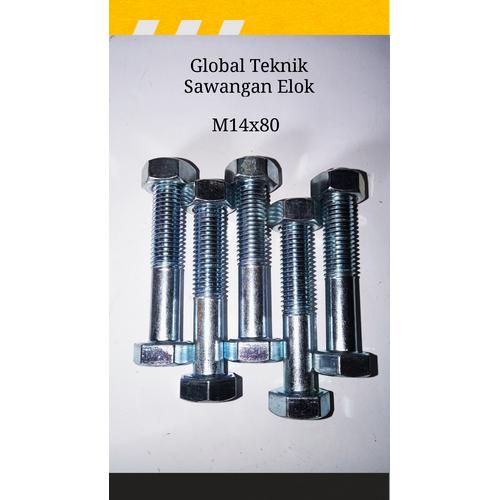 Jual Baut Mur Putih M14 x 80 (Kunci 22) - Kota Depok - Global Teknik Sawangan Elok | Tokopedia