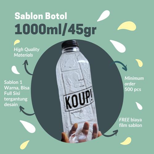 Jual Sablon Botol Plastik 1000ml / 45 gram + Sablon 1 Warna - Kota ...