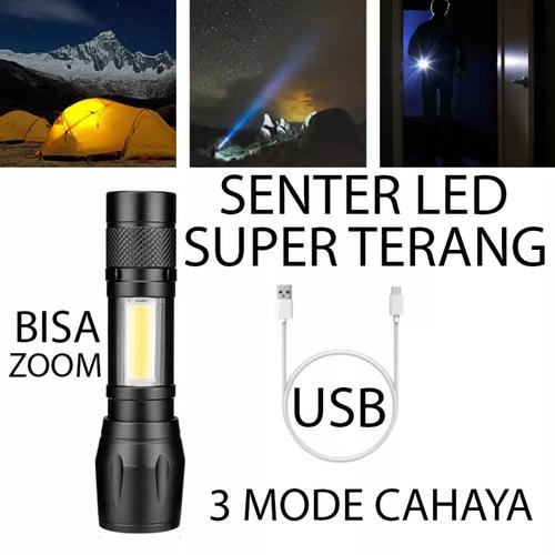 Jual SENTER SWAT MINI ZOOM / SENTER LED POLICE CHARGER/ SENTER MINI CAS ...