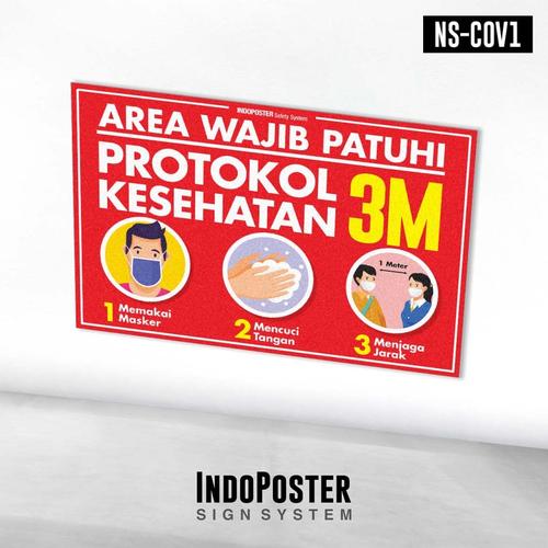 Jual Safety Sign K3 Patuhi Protokol Kesehatan Prokes 3M - S - Kab ...