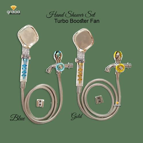 Jual PAKET Hand shower Booster Fan Turbo Bonus Kran Cabang Lolipop 1 ...