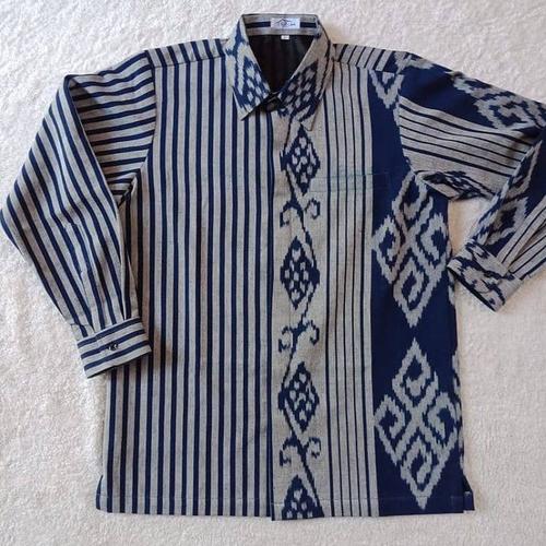 Jual KEMEJA TENUN ETNIK - KEMEJA LENGAN PANJANG KAIN TENUN - CUSTOM ...