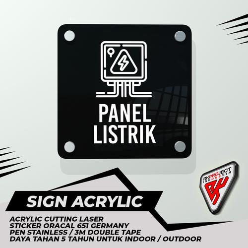 Jual SIGN BOARD AKRILIK ACRYLIC RUANG PANEL LISTRIK - DOUBLE TAPE - Kab ...