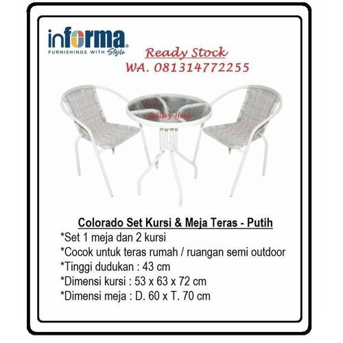 Jual Informa - Colorado Set Meja Kaca & Kursi Teras Rotan Sintesis ...