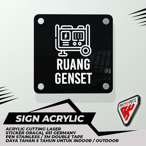 Jual SIGN BOARD AKRILIK ACRYLIC RUANG GENSET - DOUBLE TAPE - Kab ...
