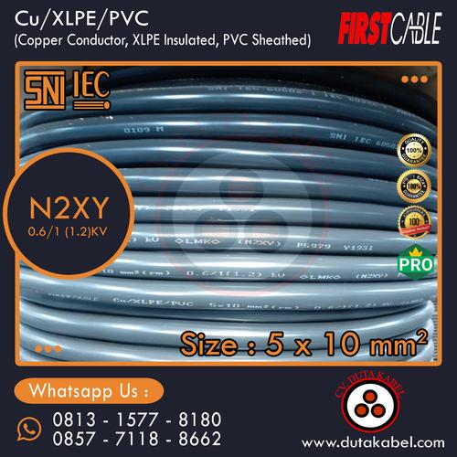 Jual Kabel N2XY 5x10 mm2 (Cu/XLPE/PVC) FIRST CABLE /5x10 mm/5 x 10 mm2 ...