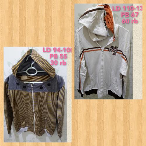 Jual Jaket ada Kupluk ( Topi ) PreLoved / PL - Putih Polos - Kota ...
