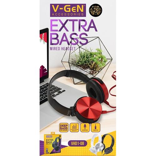 Jual Headset V-GeN VHD1-08 Wired Extra Bass HD Sound Headphone VGEN ...