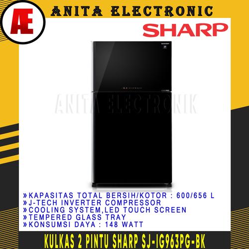 Jual KULKAS SHARP 2 PINTU INVERTER SJ-IG963PG-BK / SJIG963PGBK 656 L ...