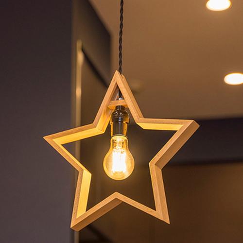 Jual Kap lampu gantung Bintang Rustic kayu Jati Belanda minimalis ...