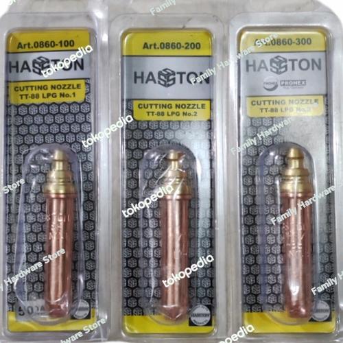 Jual HASSTON PROHEX cutting nozzel nozzle TT-88 LPG no.1 2 3 nozel ...