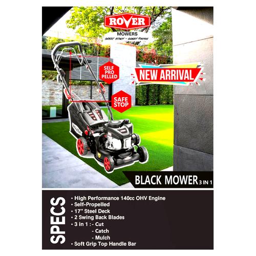 Jual Mesin Potong Rumput Dorong ROVER 3in1 BLACK MOWER 17" - Kab ...