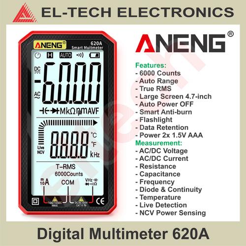 Jual ANENG 620A Digital Multimeter Multitester AVOmeter - Hitam - Kota ...