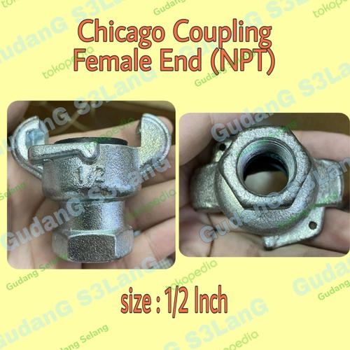 Jual Chicago Coupling Female NPT 1/2" Claw Coupling Selang Angin ...