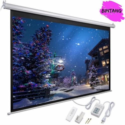 Jual Screen Projector Motorized 200 IN Remot [ Lebar 405 cm x Tinggi ...