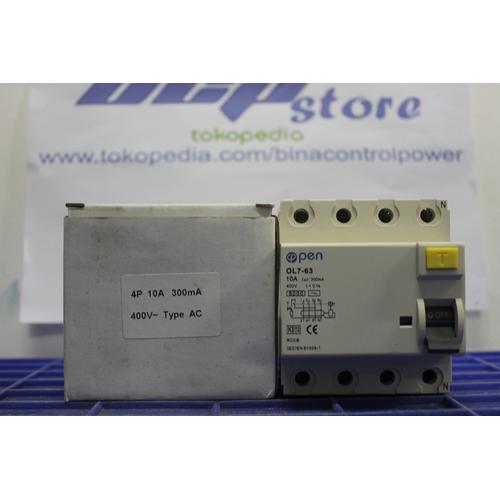 Jual ELCB 3P+N 10A 300mA - BCP-ELCB4009 - OL7-63 - OPEN - Kab. Bekasi ...