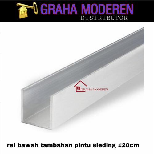 Jual rel bawah pintu sliding / rel bawah tambahan pintu geser 120cm ...