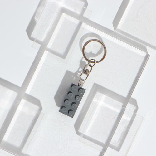 Jual LEGO - Brick Keychain / Gantungan Kunci LEGO - Dark Grey, dg Cetak ...