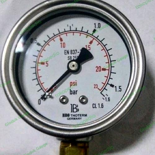 Jual Pressure gauge / Manometer Tipe SB 250 2,5 inch BROthoterm - 0 ...