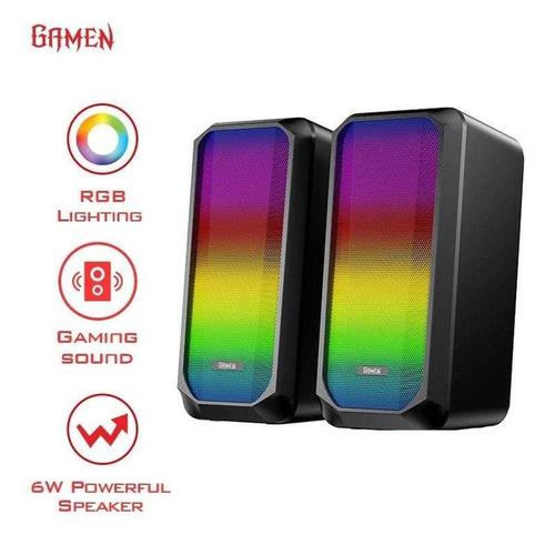 Jual Gamen GS6 Gaming Multimedia Speaker with RGB Rhythm Lights - Kota ...