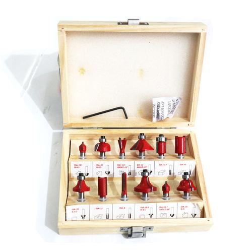 Jual Mata Profil Kayu Set 12Pcs / 6mm 1/4'' mailtank Router Bit Set ...