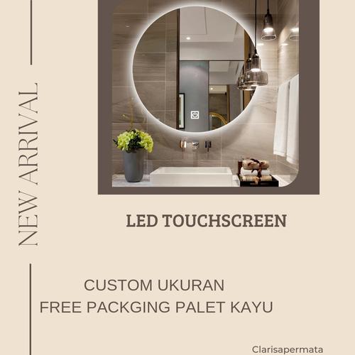 Jual Cermin Dinding Wastafel Aesthetic Bulat LED Touch Screen Make Up ...