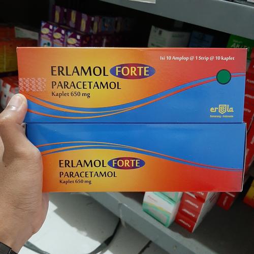 Jual erlamol forte 650 mg box - Kab. Bogor - Apotek Pedia Farma | Tokopedia