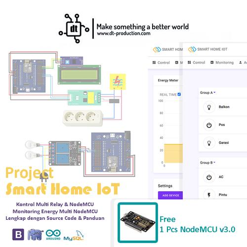 Promo IoT Smart Home NodeMCU ESP8266 Website Kontrol Lampu & Energy ...