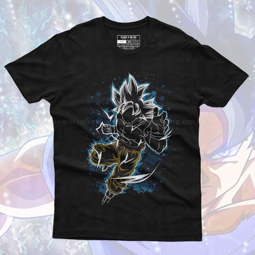 Jual Kaos Goku Final Ultra Instinct Black Anime Manga Premium Unisex ...