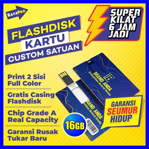 Jual USB Flashdisk Kartu Custom Satuan | Flash Disk Card 16GB 16 GB ...
