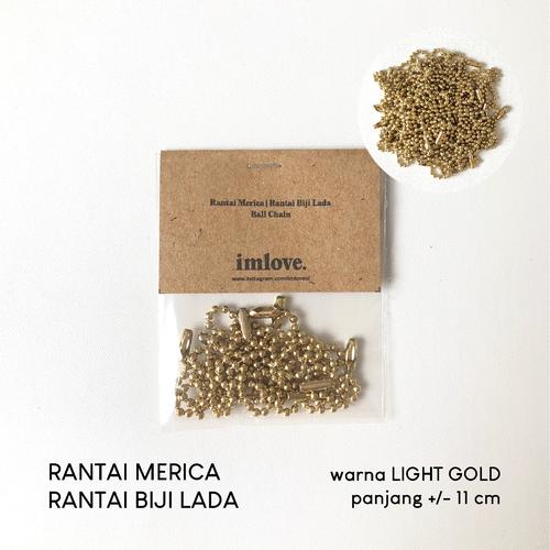 Jual Rantai Biji Lada Rantai Merica Ball Chain Rantai Kuku - LIGHT GOLD ...