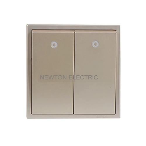 Jual Simon i7 Saklar Seri 2-Gang 1-Way Switch with LED-Champagne (No ...