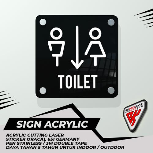 Jual SIGN BOARD AKRILIK ACRYLIC TOILET - DOUBLE TAPE - Kab. Bandung ...