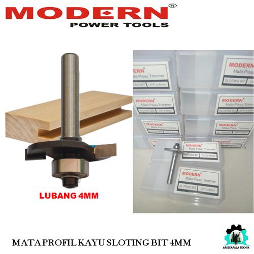 Jual Mata Profil Kayu Sloting Bit Mata Trimmer Router Lubang Kayu Kaca ...